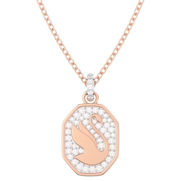 Swarovski | Jewelry | Swarovski Signum Pendant Necklace Swan Octagon ...
